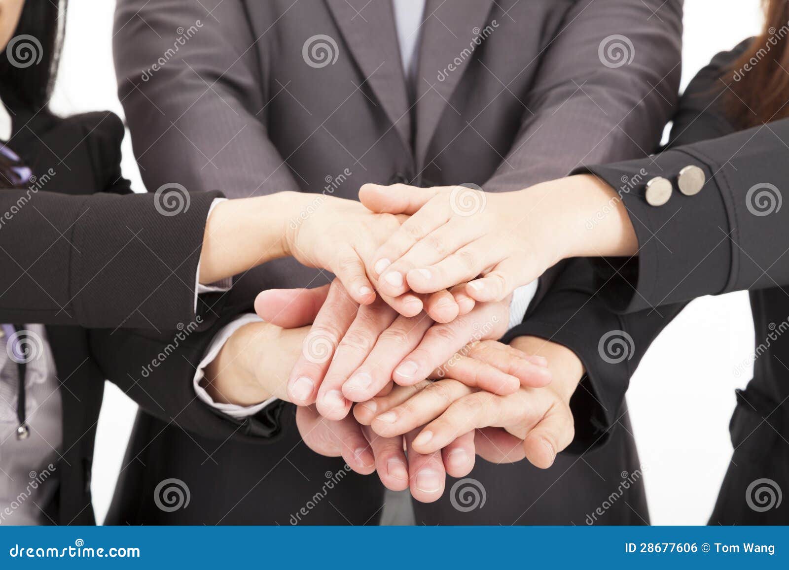 Business Team with Hand Together Stock Photo - Image of female ...