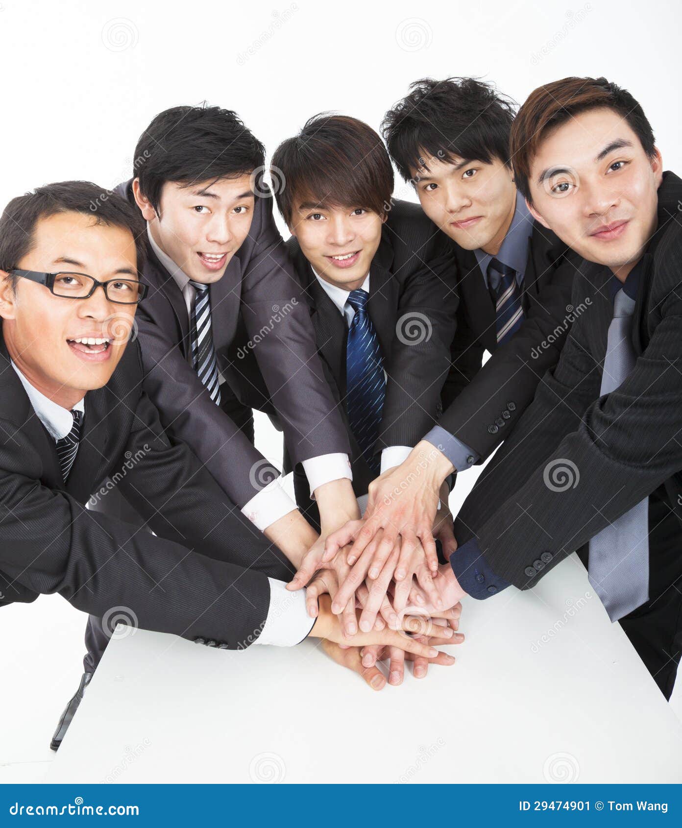 Business Team with Hand Together Stock Image - Image of happy ...