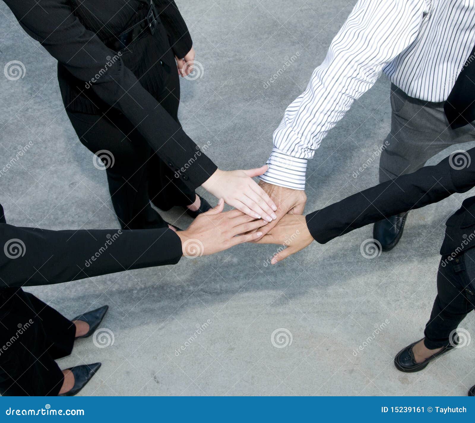 Business Team with Hands in the Huddle Stock Image - Image of human ...