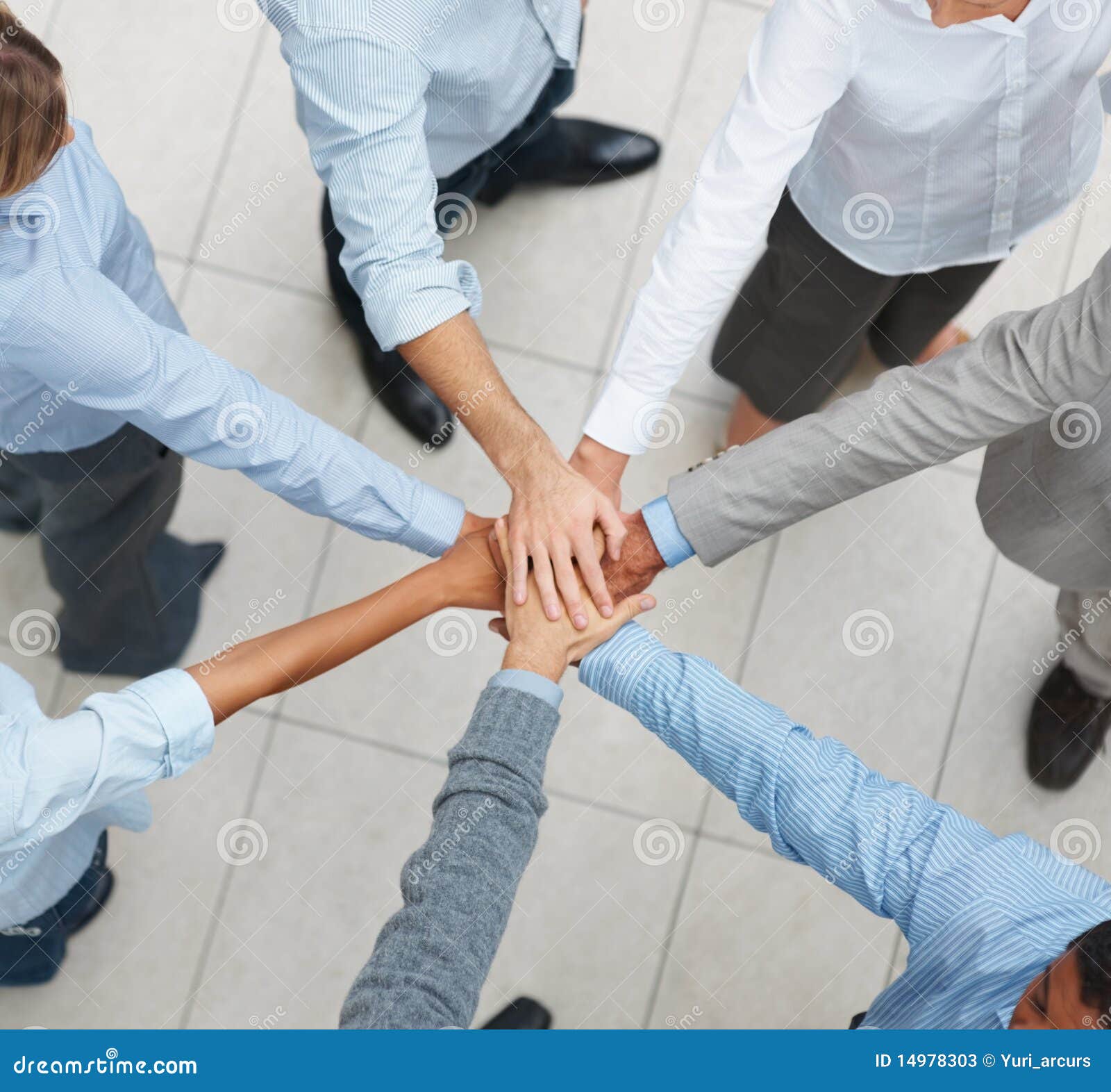 Business Team with Hands Together Stock Image - Image of partnership ...