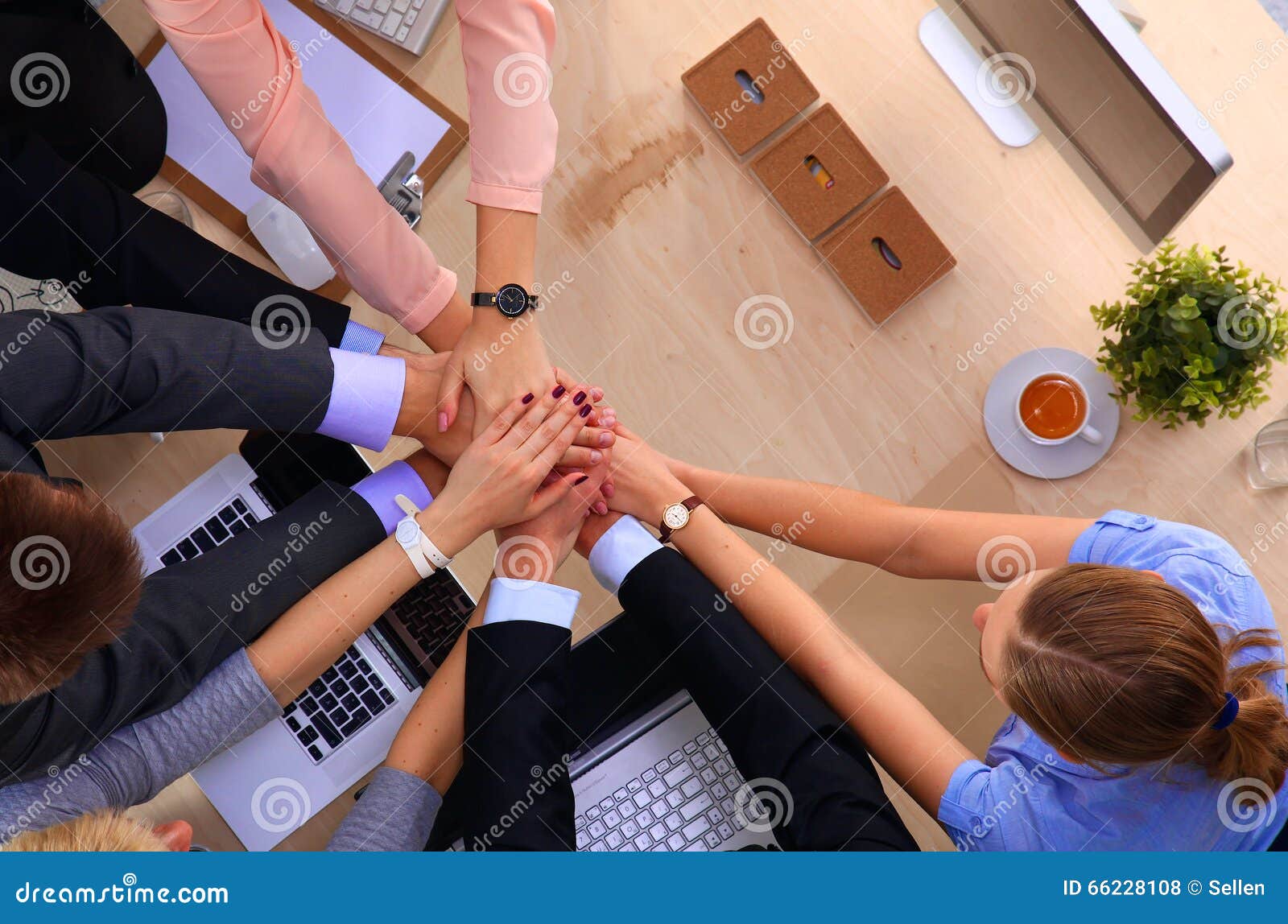 Business Team with Hands Together - Teamwork Concepts Stock Photo ...