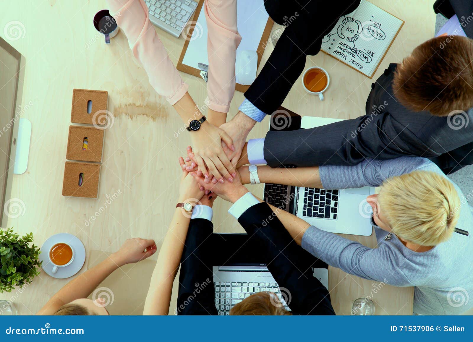 Business Team with Hands Together - Teamwork Concepts Stock Photo ...