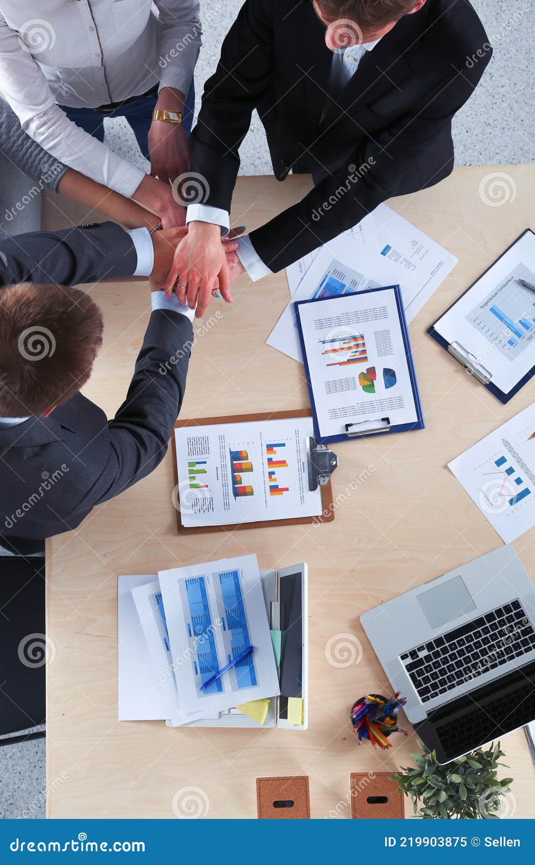 Business Team with Hands Together - Teamwork Concepts Stock Image ...