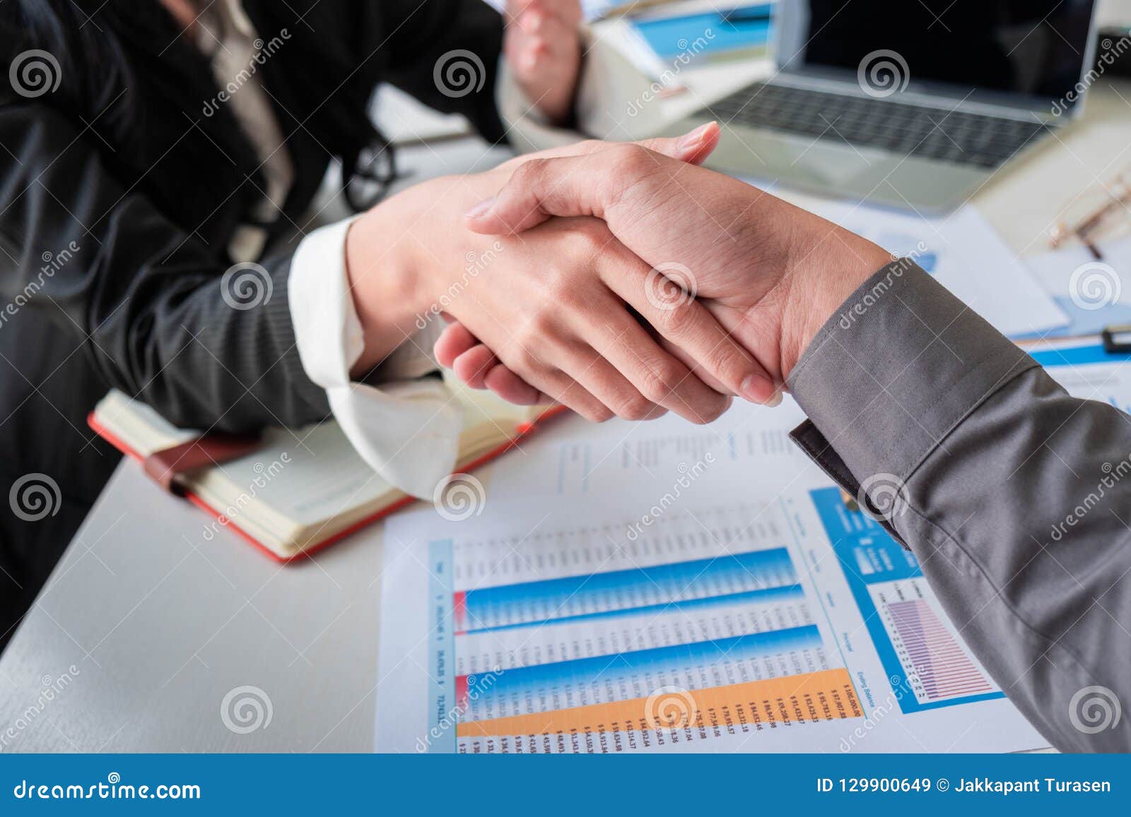 Business Team Handshake after Meeting Stock Image - Image of bank ...