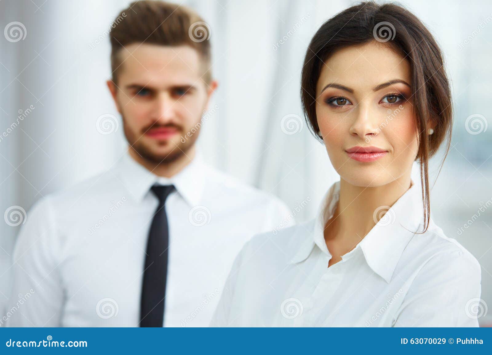 Business Team. Happy Smiling People Standing in a Row at Office Stock ...