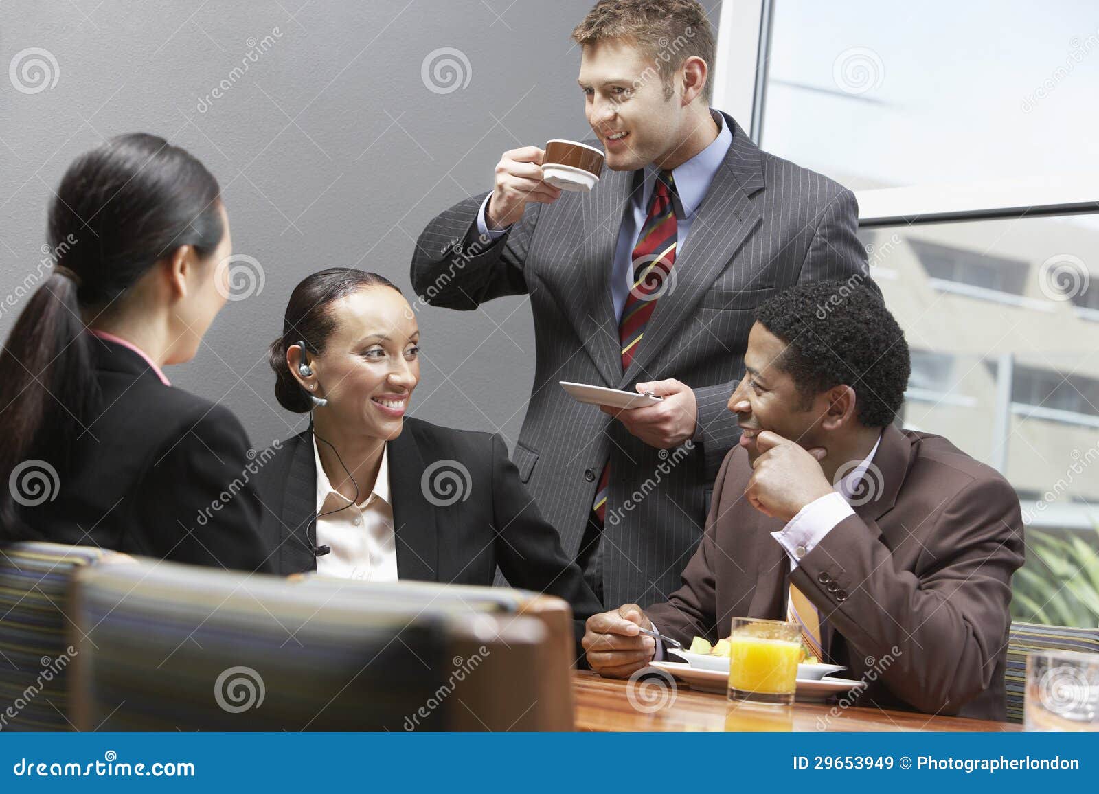 Business Team Having a Coffee Break Stock Image - Image of caucasian ...