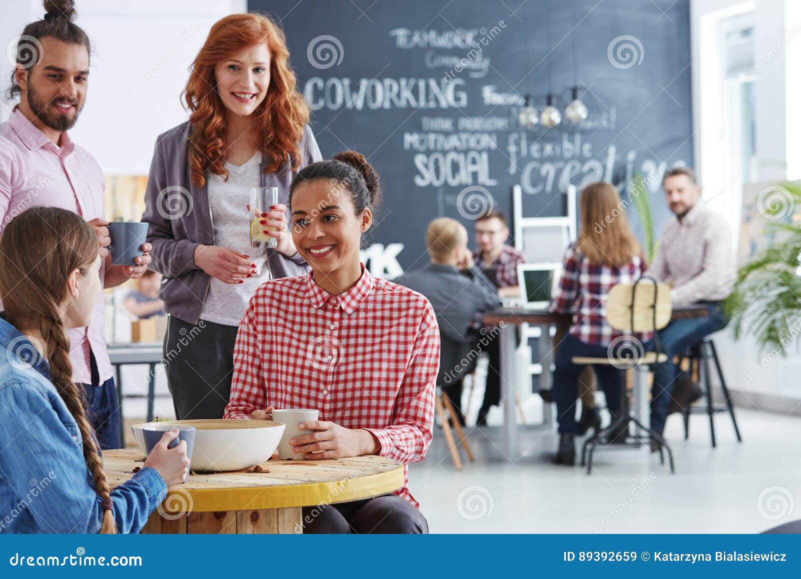 Business Team Having Coffee Break Stock Image - Image of estate, self ...