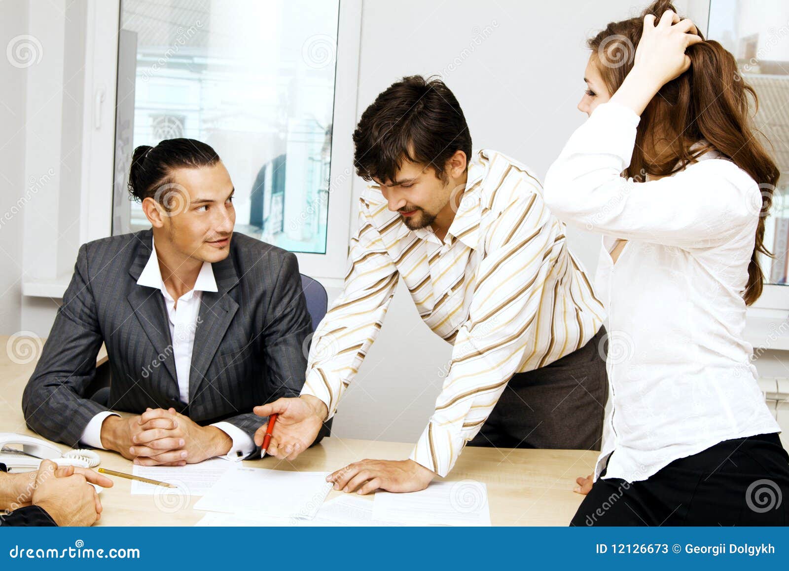 Business Team Having a Discussion Stock Image - Image of conference ...