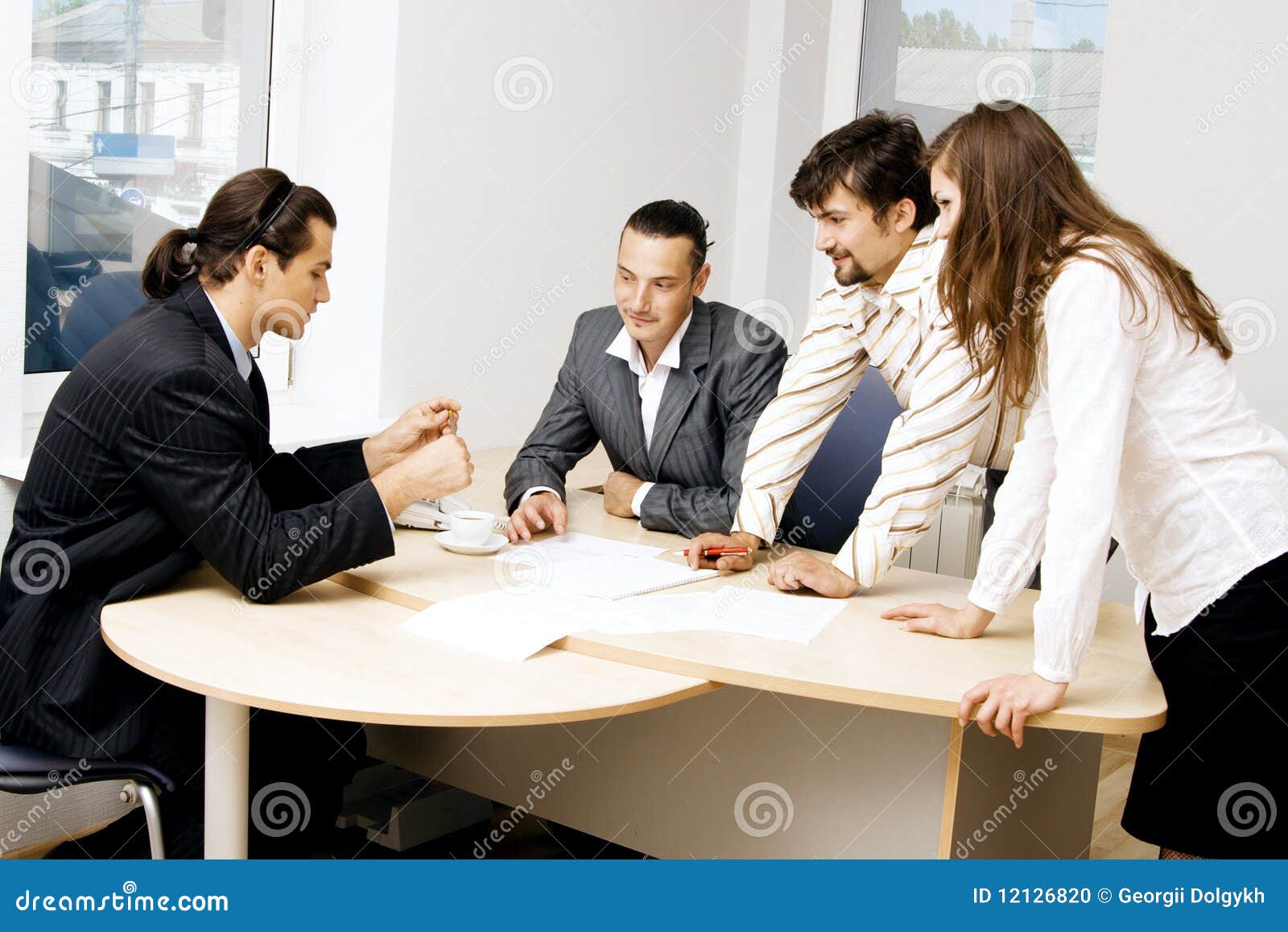Business Team Having a Discussion Stock Photo - Image of beautiful ...