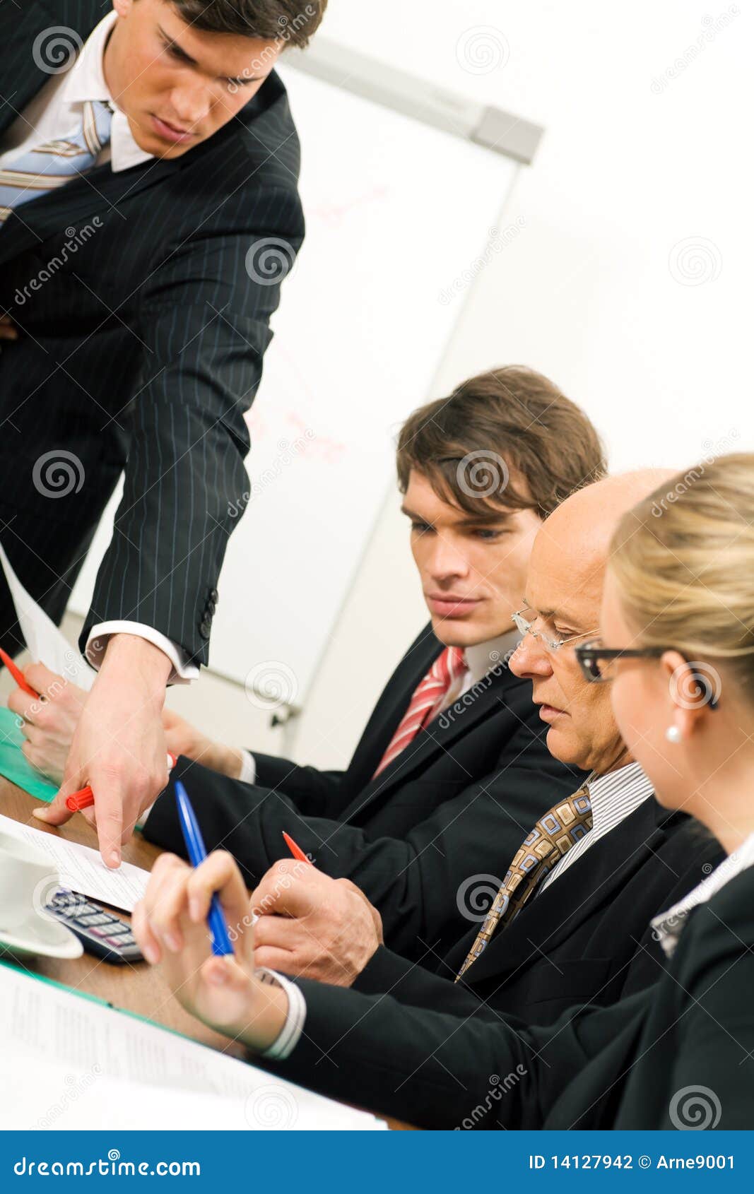 Business Team Having Discussion in Office Stock Photo - Image of review ...