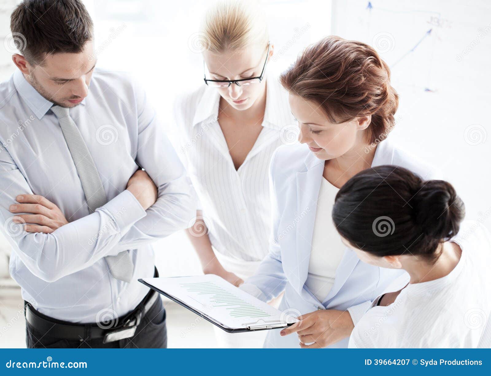 Business Team Having Discussion in Office Stock Image - Image of making ...