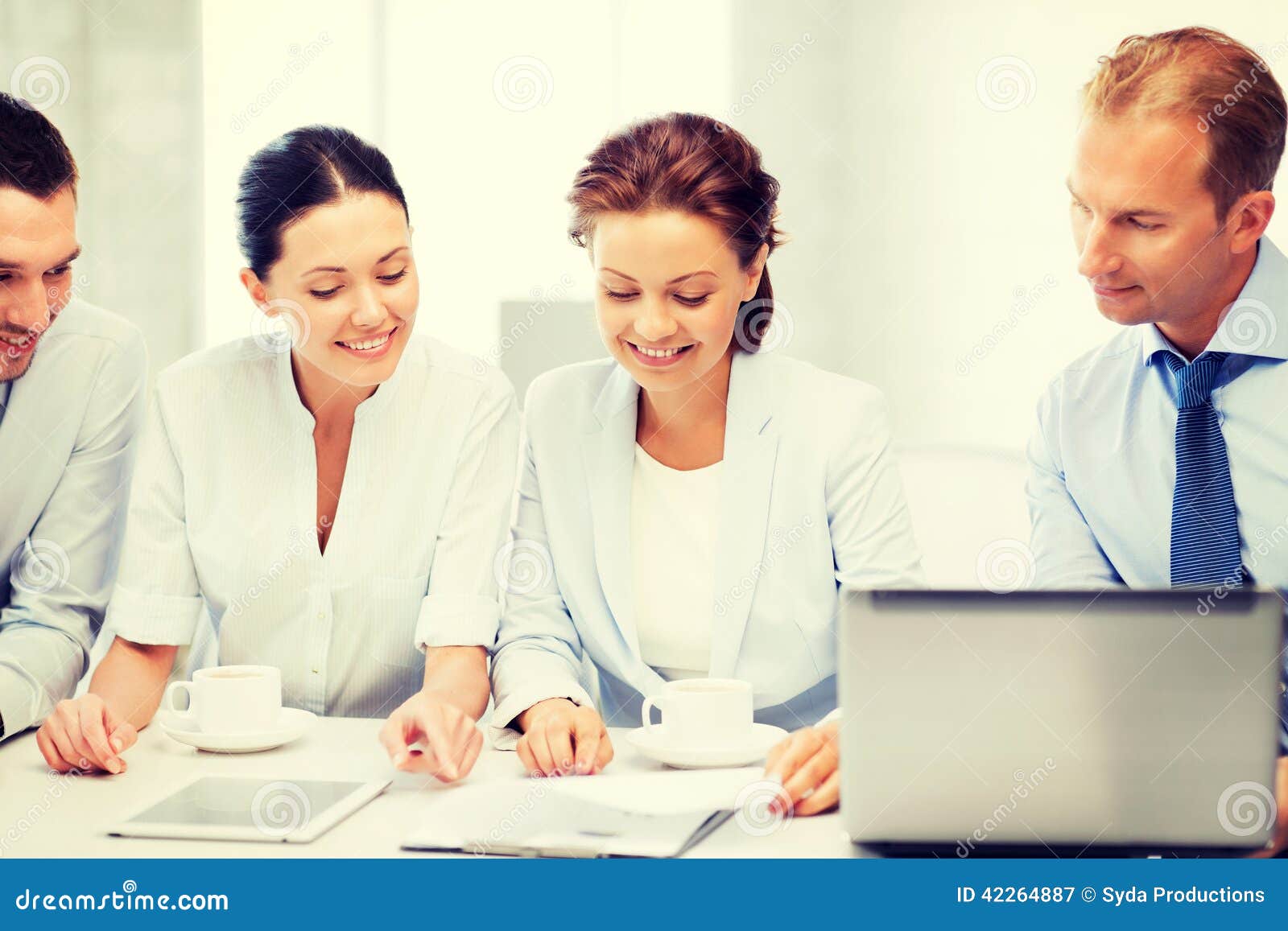 Business Team Having Discussion in Office Stock Image - Image of leader ...