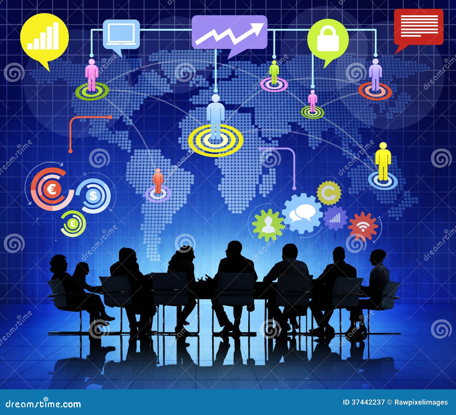 Business Team Having Financial Conference Stock Image - Image of person ...