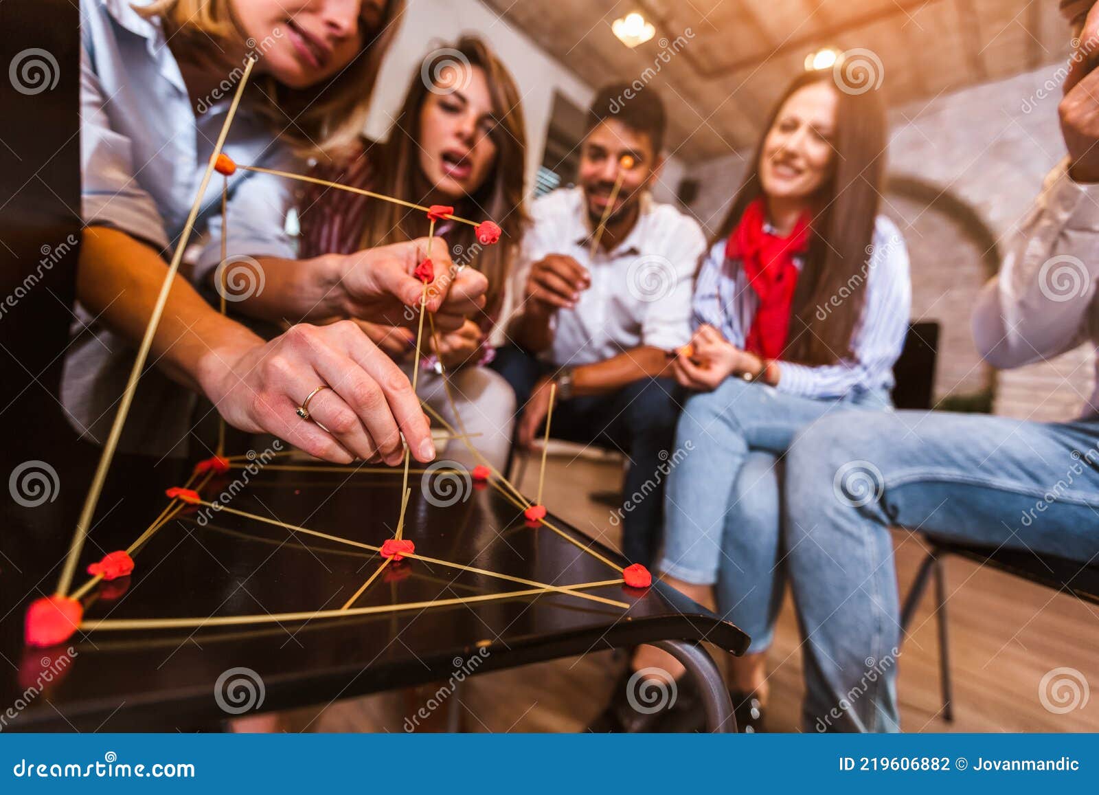 Business Team Having Fun at Corporate Training, Funny Teambuilding ...