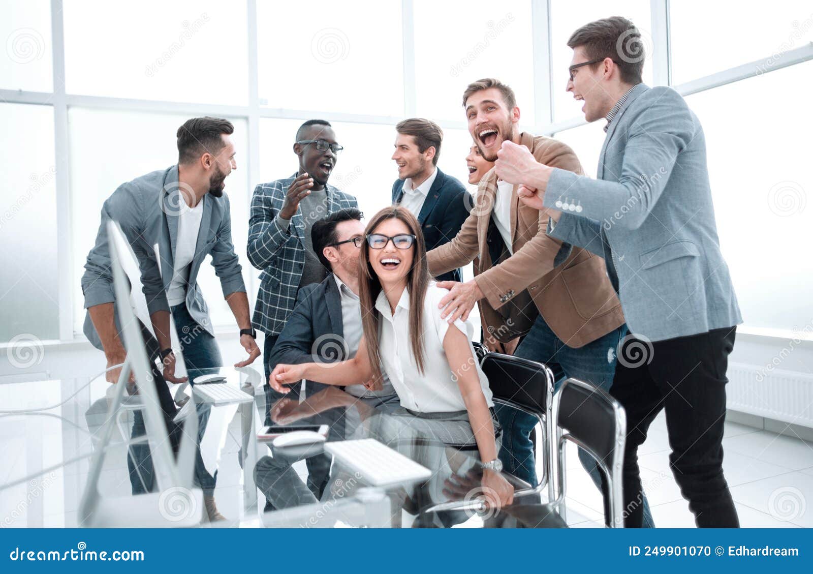 Business Team Having Fun in the Workplace Stock Photo - Image of adult ...