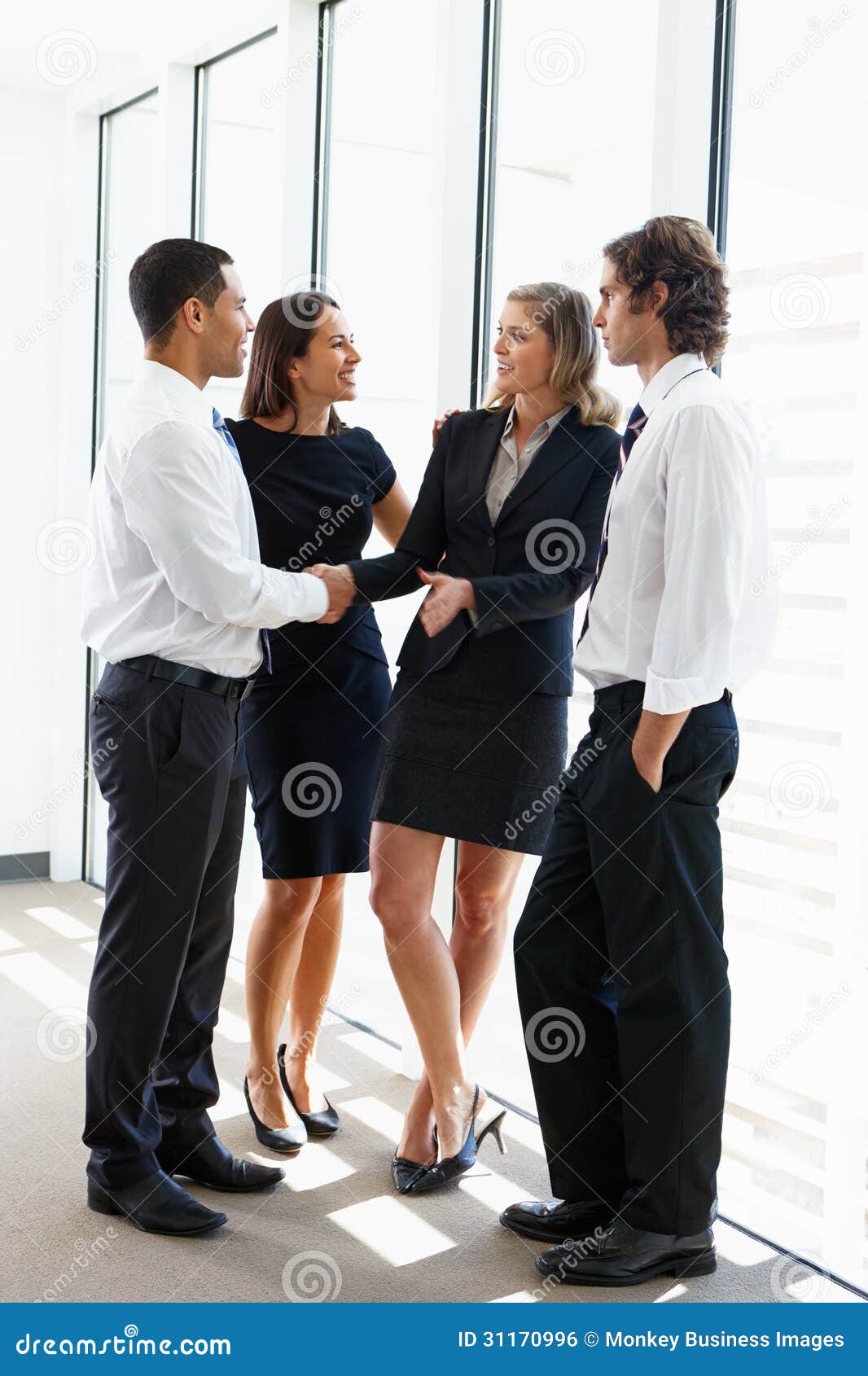 Business Team Having Informal Meeting Stock Photo - Image of hands ...