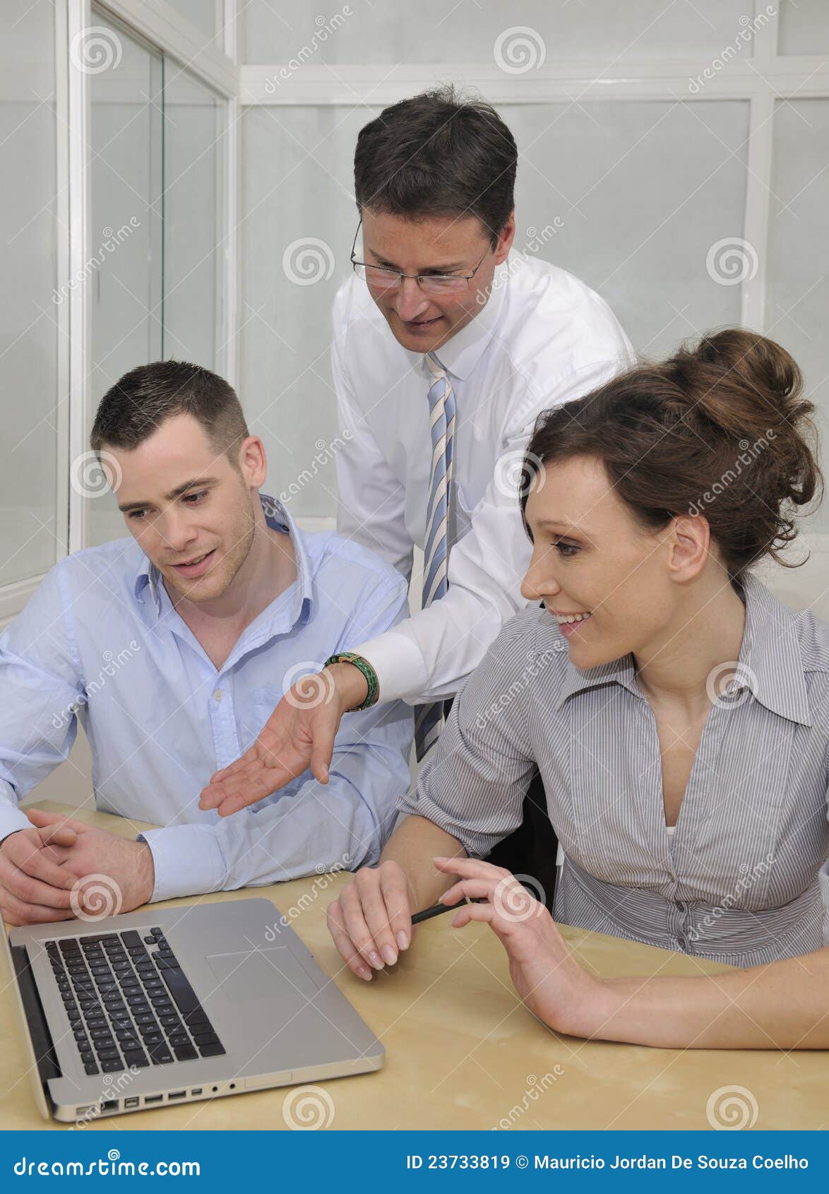 Business Team Having a Meeting and Discussion Stock Image - Image of ...