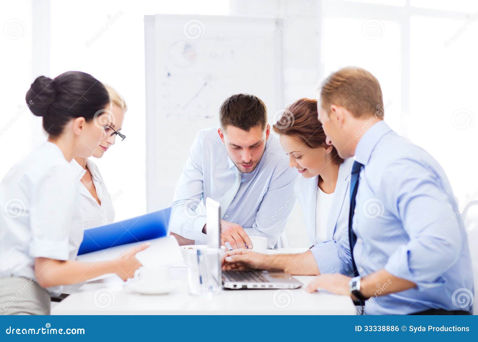 Business Team Having Meeting in Office Stock Photo - Image of group ...