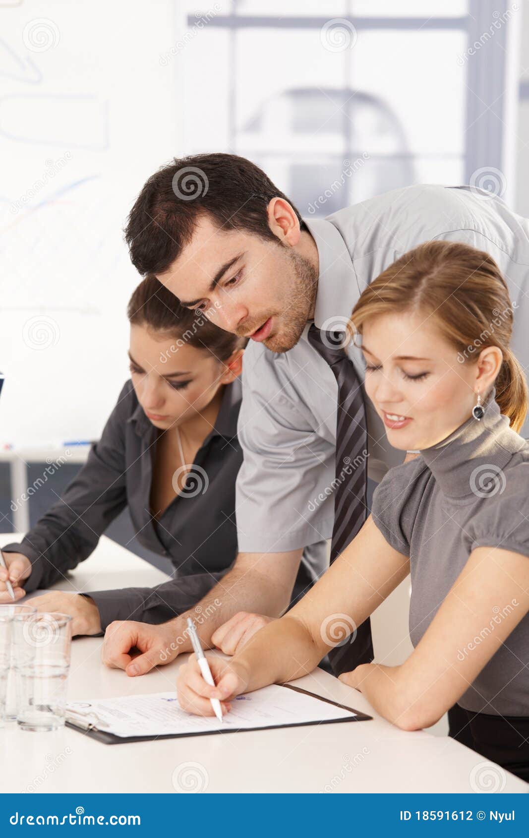 Business Team Having Training Stock Photo - Image of blond, education ...