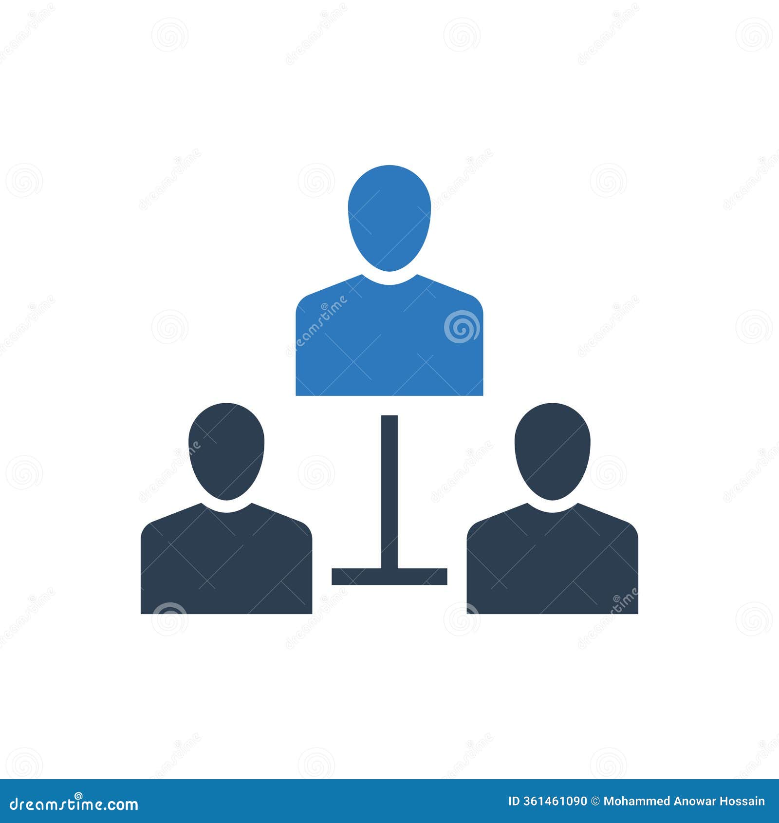 Business Team Hierarchy Icon - Leader Icon Stock Illustration ...