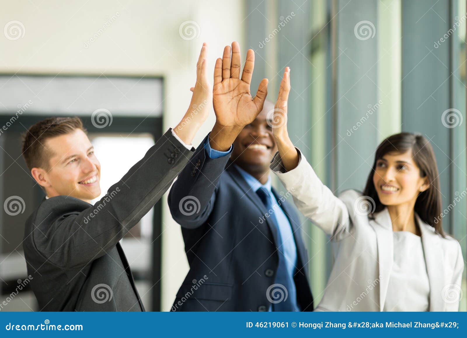 Business team high five stock image. Image of formal - 46219061