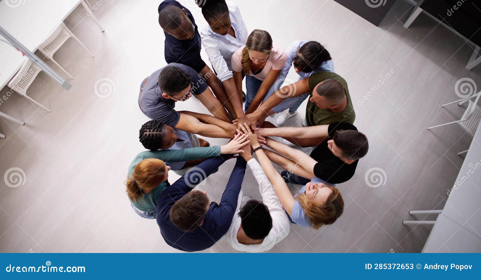 Business Team Huddle stock image. Image of body, motivated - 285372653