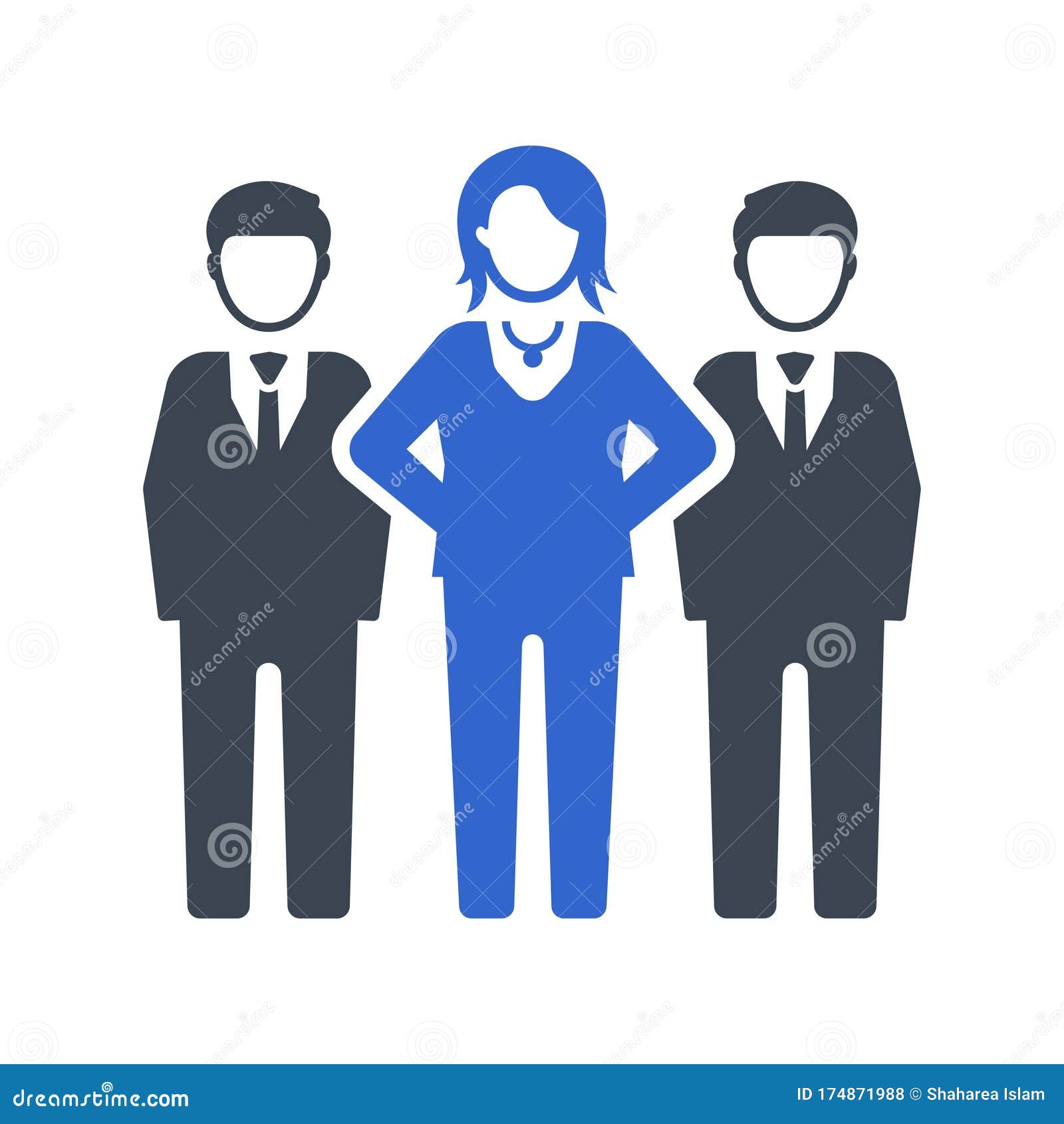 Business team icon stock vector. Illustration of vector - 174871988