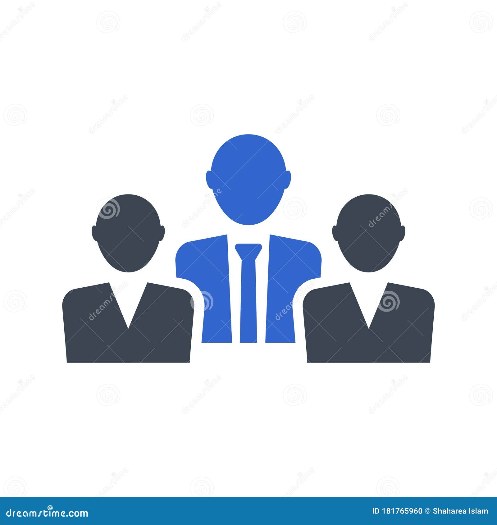 Business team icon stock vector. Illustration of simple - 181765960