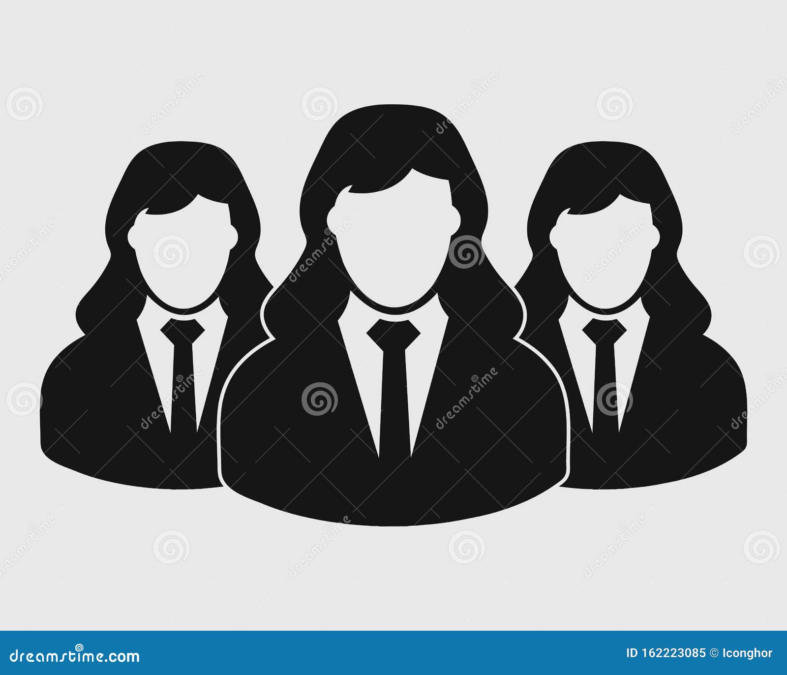 Business Team Icon. Employees Behind the Leader Stock Vector ...