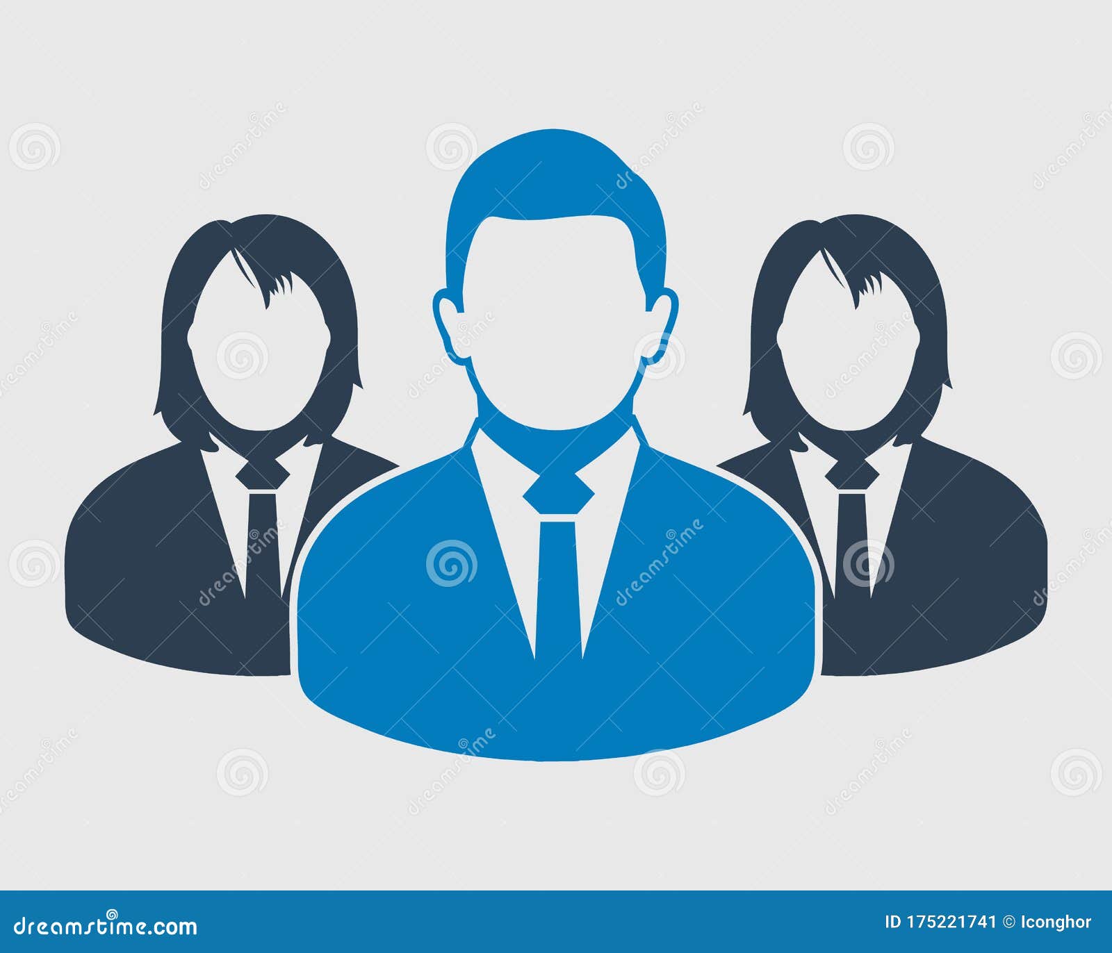 Business Team Icon. stock vector. Illustration of silhouette - 175221741