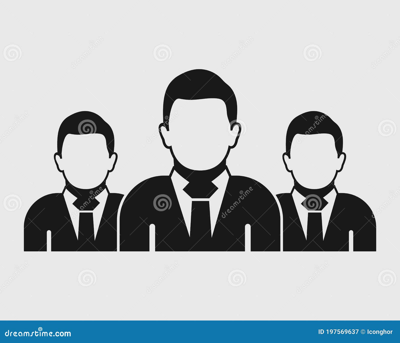 Business Team Icon. stock vector. Illustration of design - 197569637
