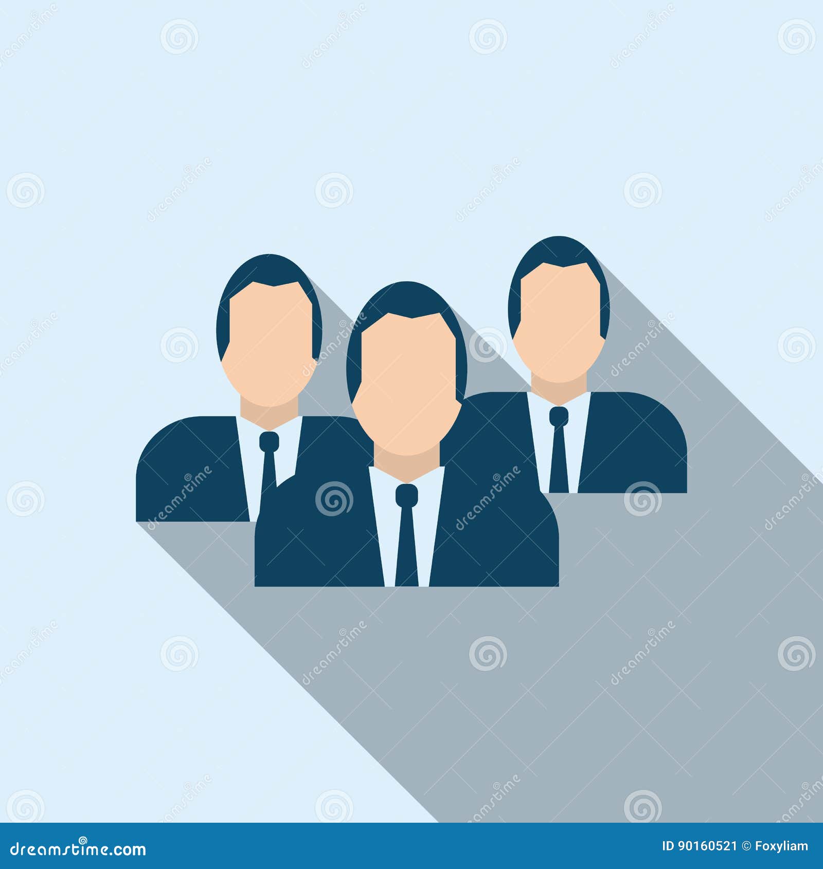Business Team Icon in Flat Style Stock Vector - Illustration of ...