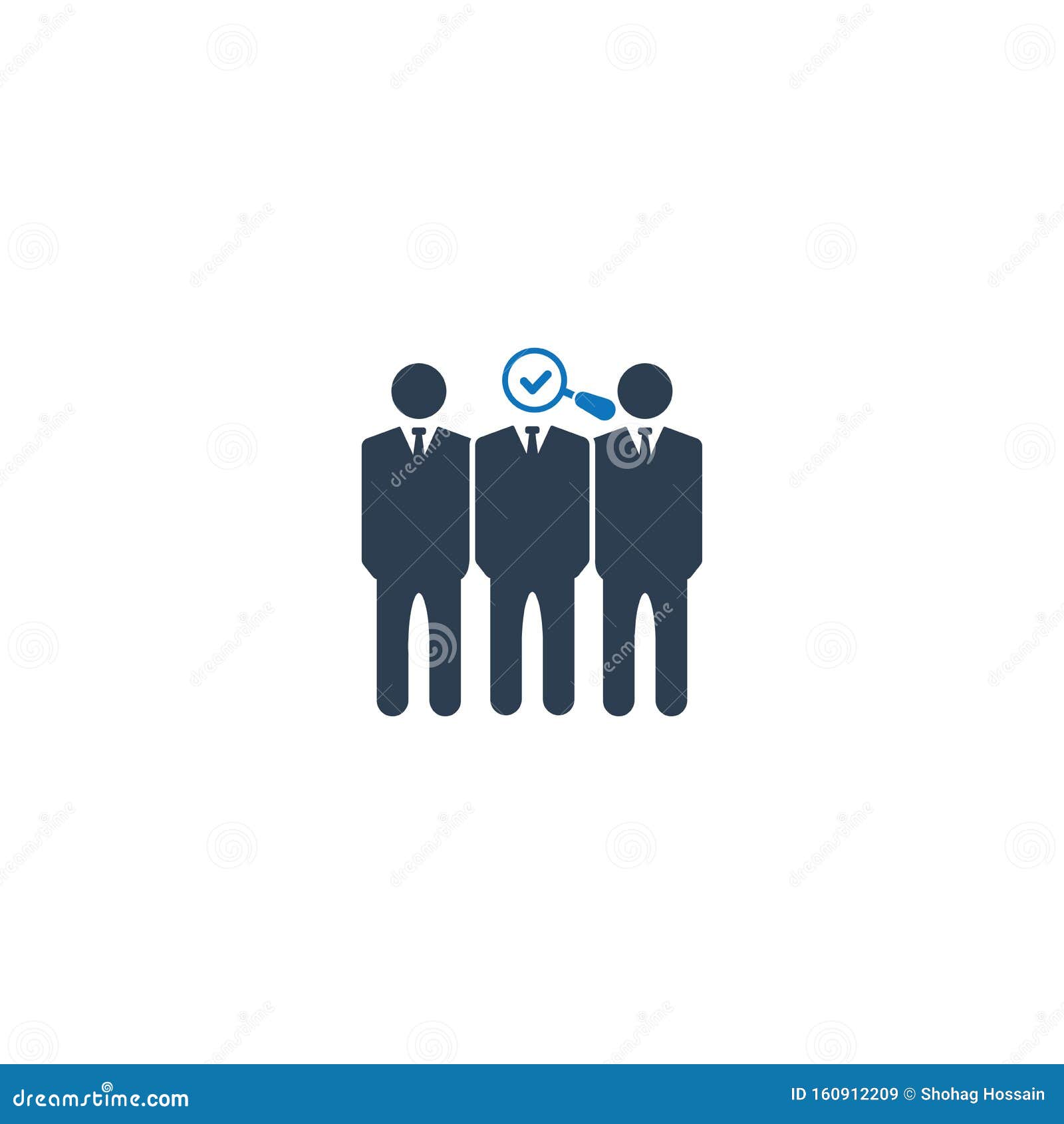 Business Team Icon. Group of People with Checkmark Icon Stock Vector ...