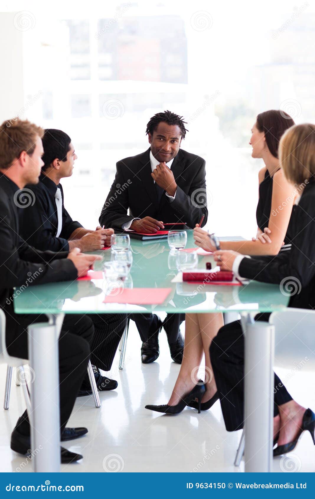 Business Team Interacting in a Meeting Stock Photo - Image of office ...