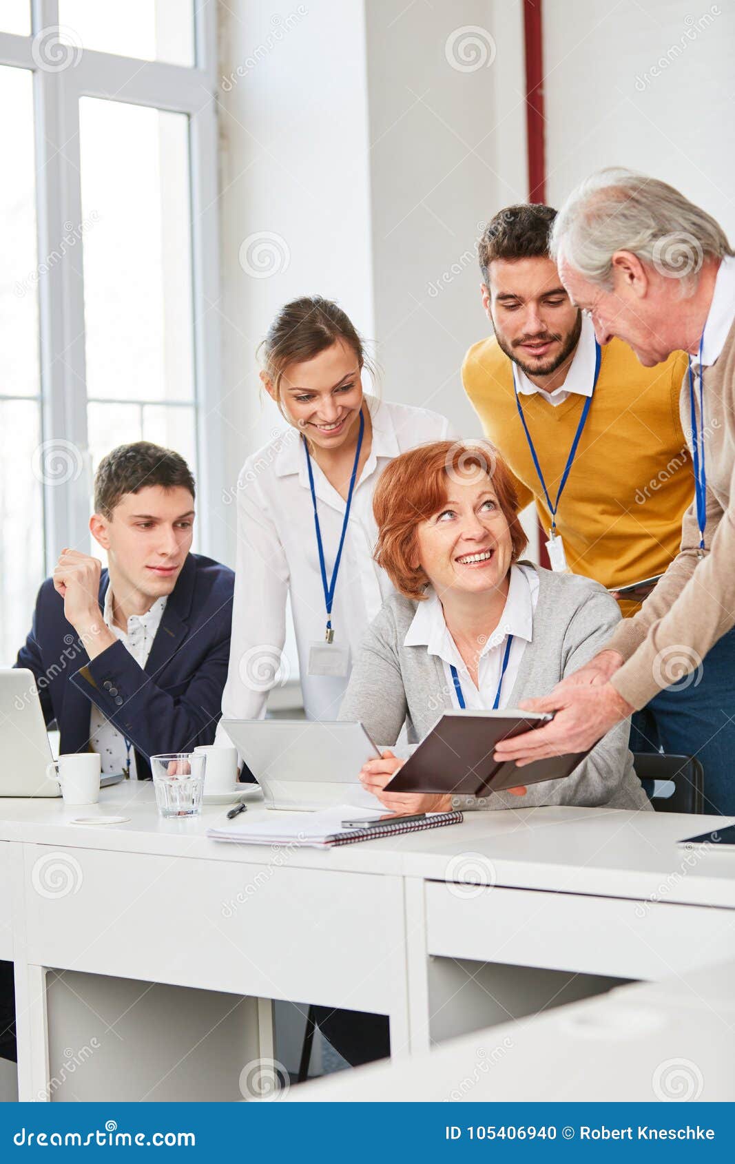 Business Team in Computer Workshop Stock Photo - Image of employee ...
