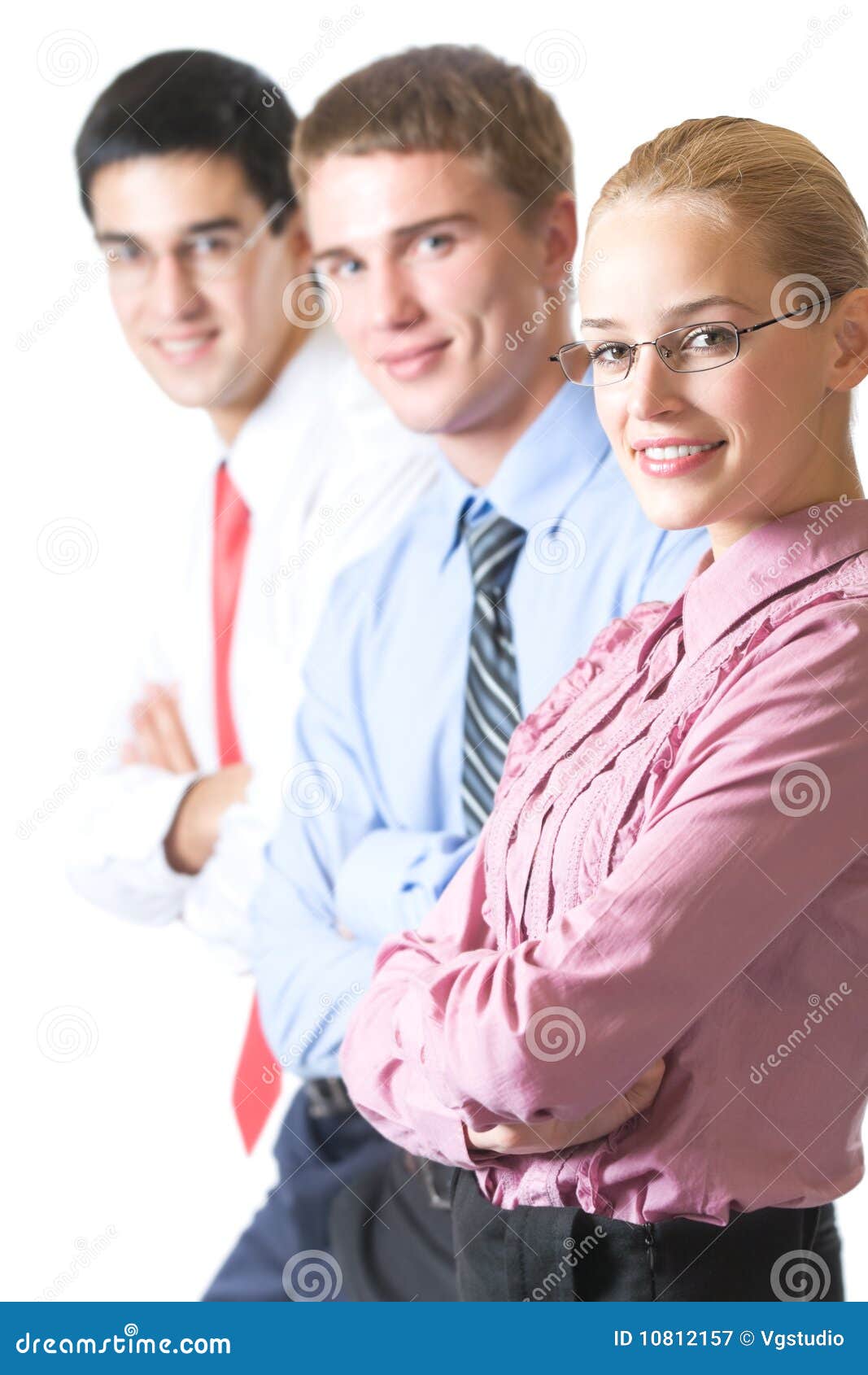 Business team, isolated stock image. Image of interaction - 10812157