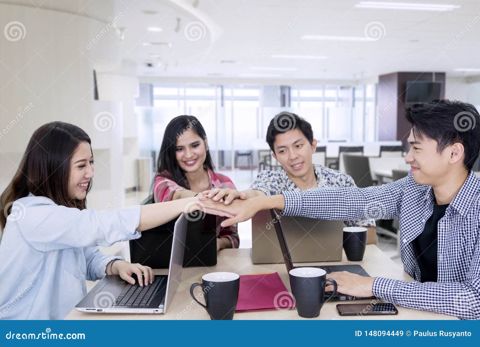 Business Team Join Hands Together for Partnership Stock Image - Image ...