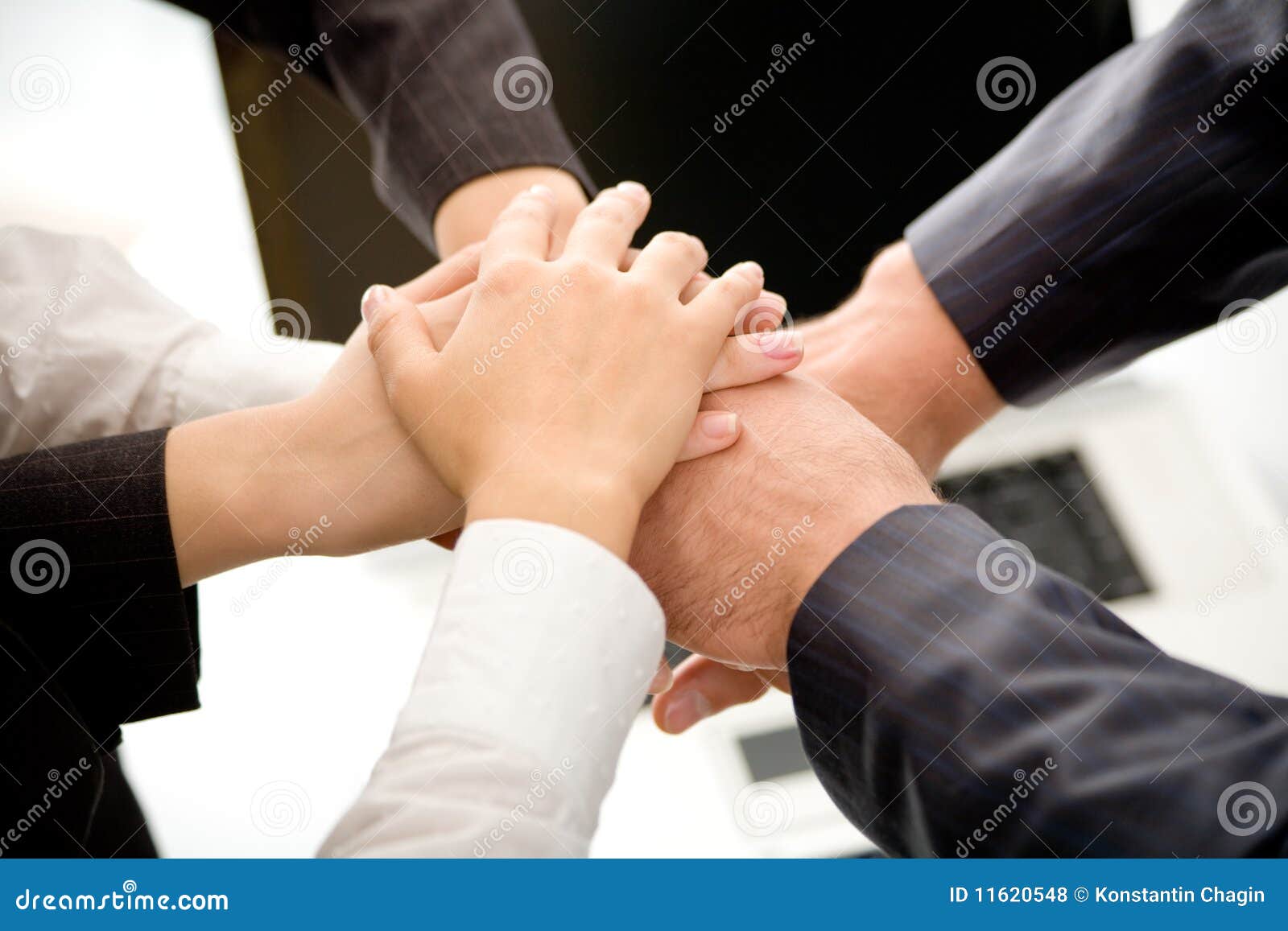 Business Team Joining Hands Stock Photo - Image of incentive ...