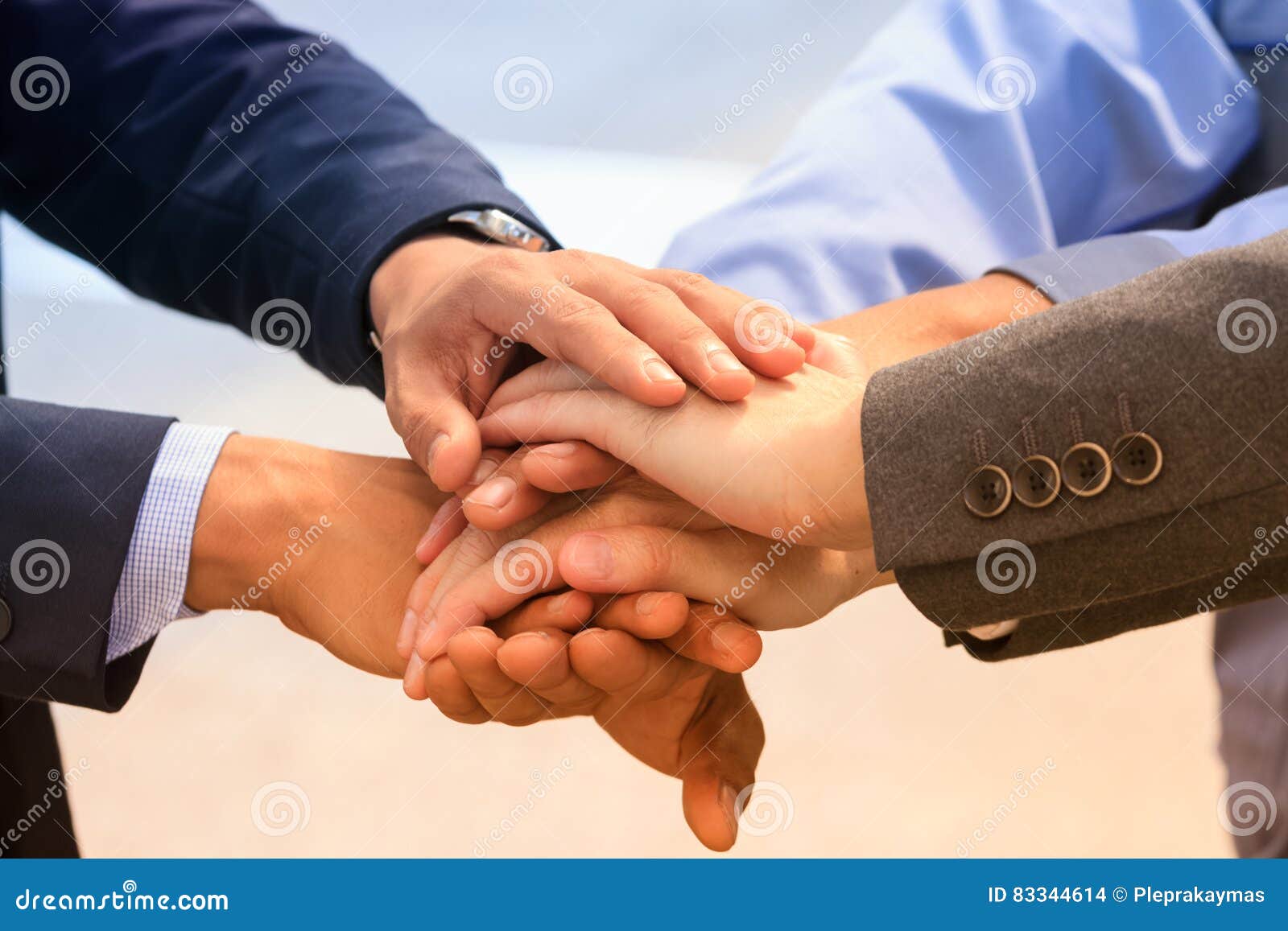 Business Team Joining Hands Together Stock Photo - Image of ...