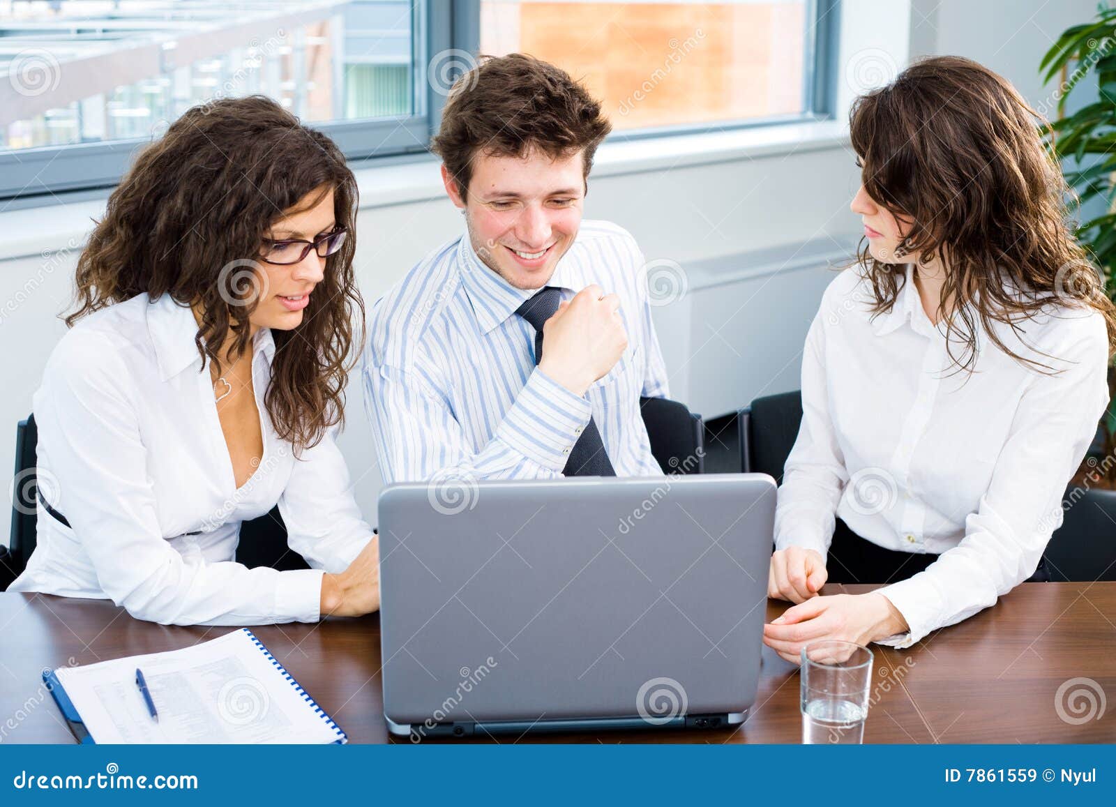 Business team with laptop stock image. Image of caucasian - 7861559