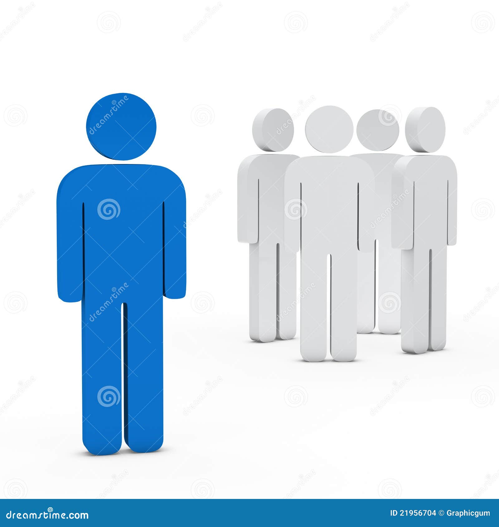 Business team leader blue stock illustration. Illustration of concept ...