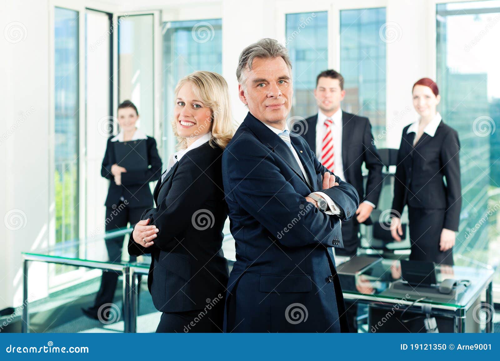 Business Team with Leader in Office Stock Photo - Image of lawyer ...