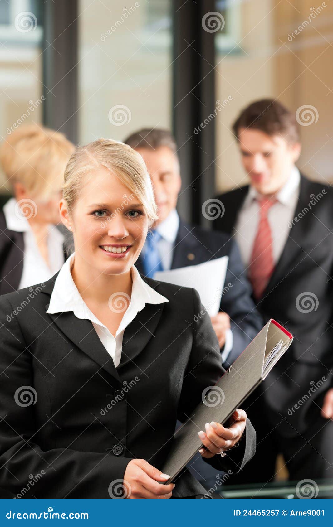 Business Team with Leader in Office Stock Image - Image of lawyer ...