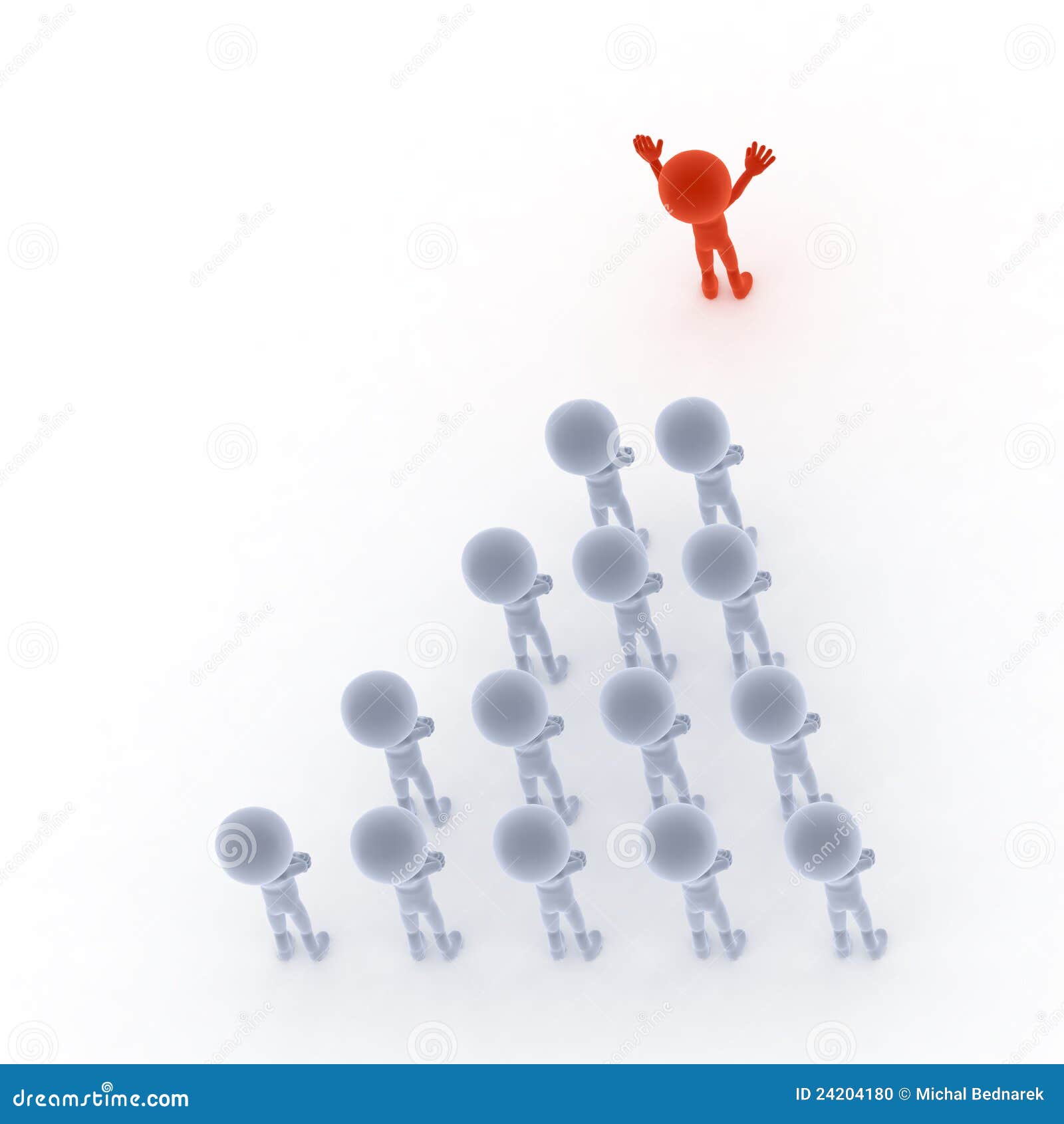 Business Team Leader and People Stock Illustration - Illustration of ...