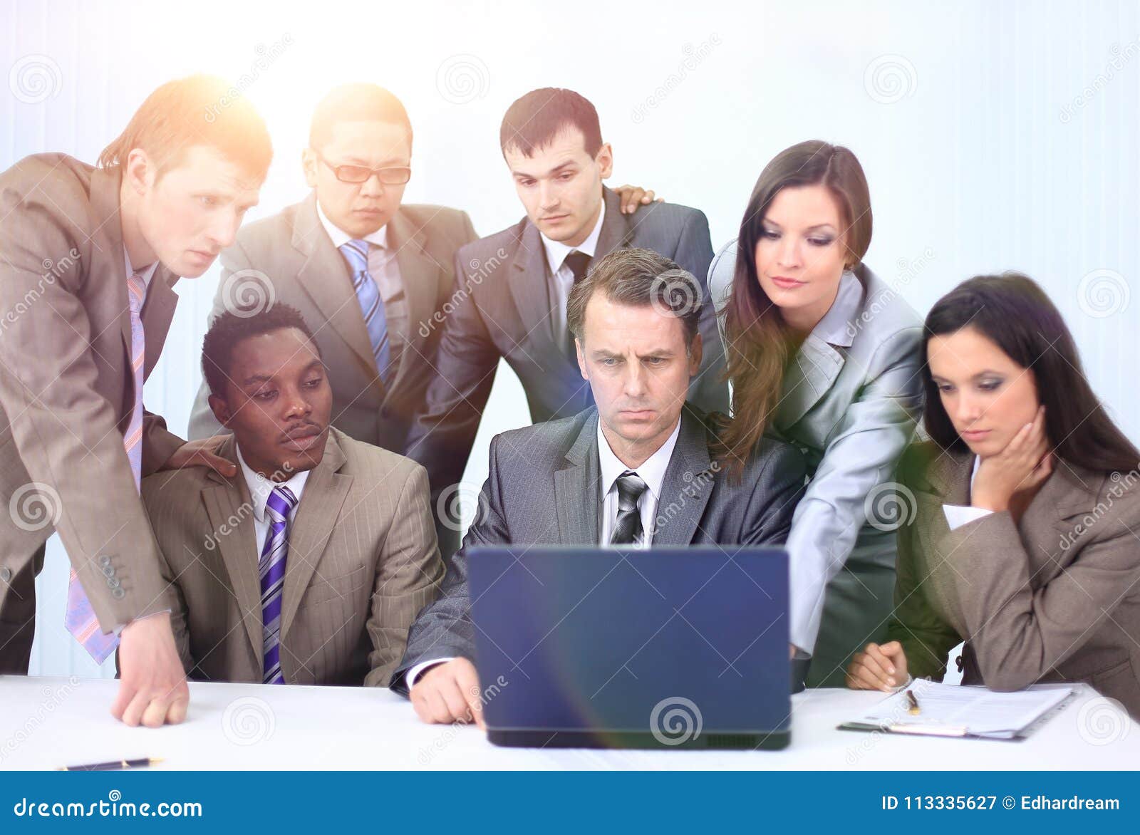 Manager and Business Team in Office Stock Image - Image of group ...