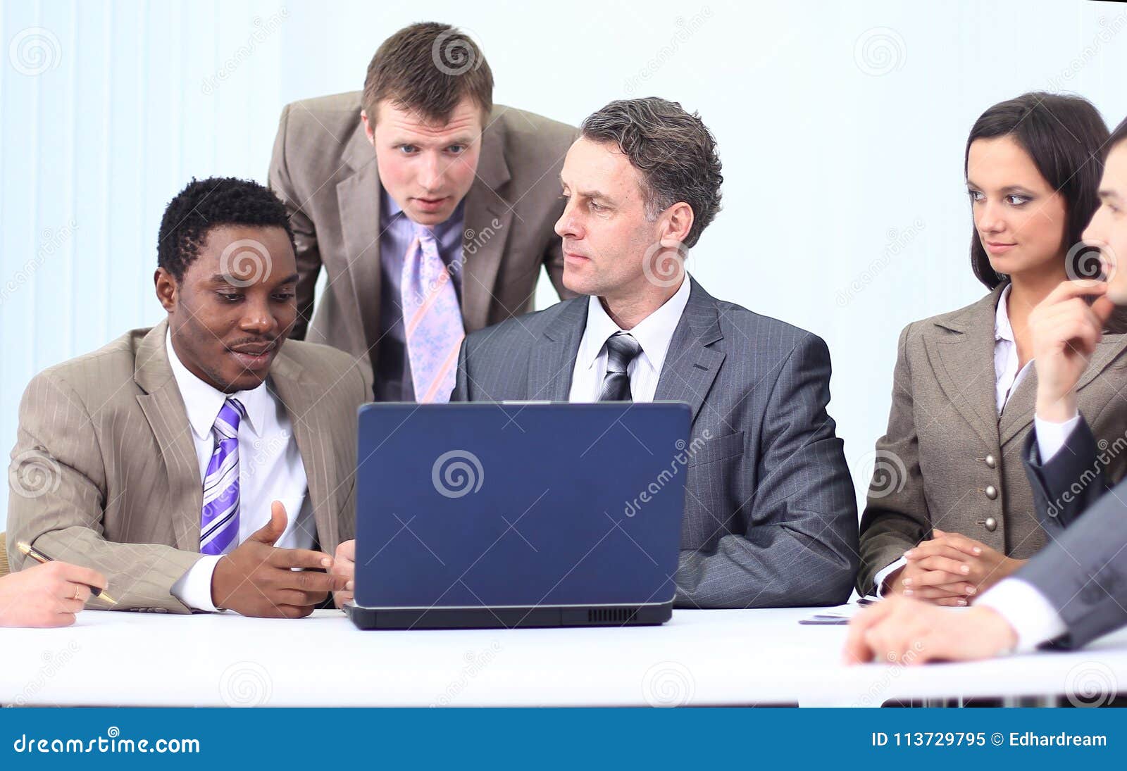 Business Team Discussing a New Business Plan Stock Image - Image of ...