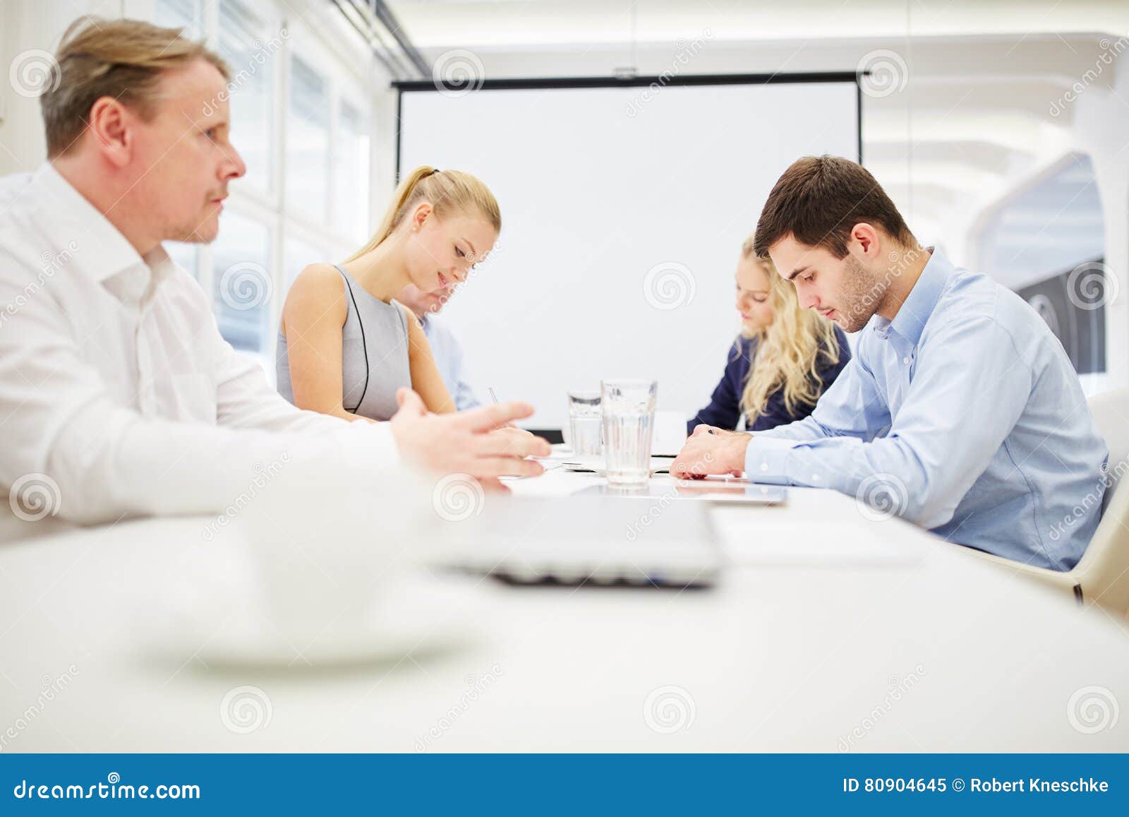 Business Team Learn Together in a Workshop Stock Image - Image of learn ...