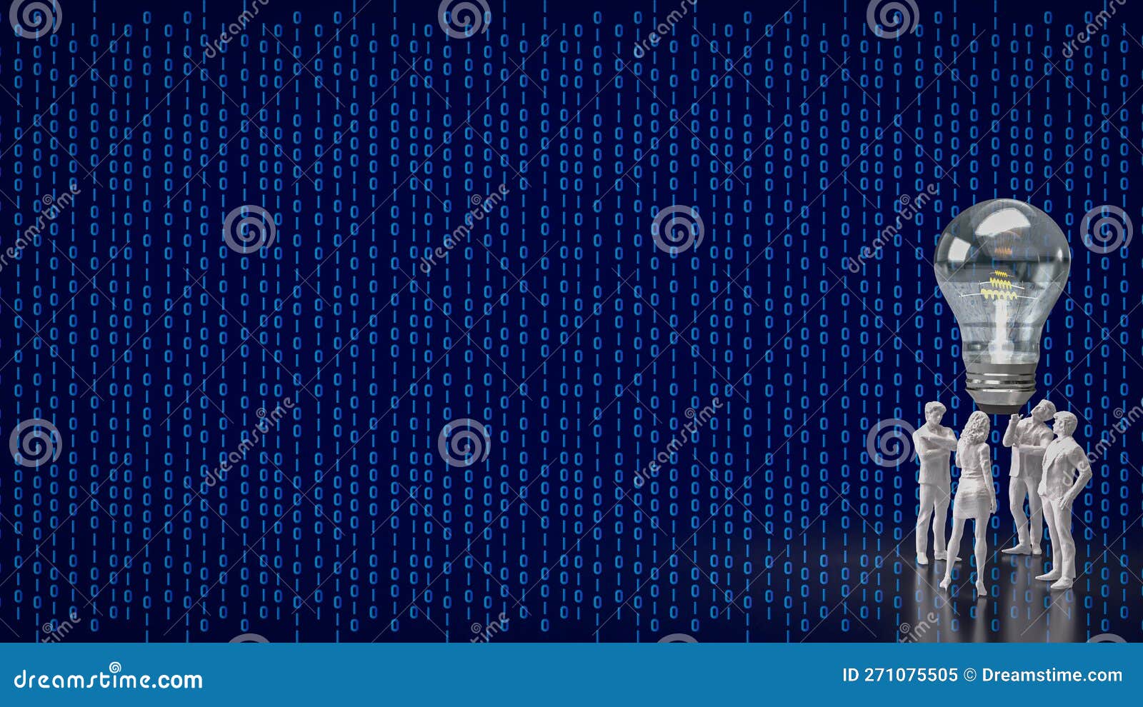 The Business Team and Light Bulb for Idea or Creative Concept 3d ...