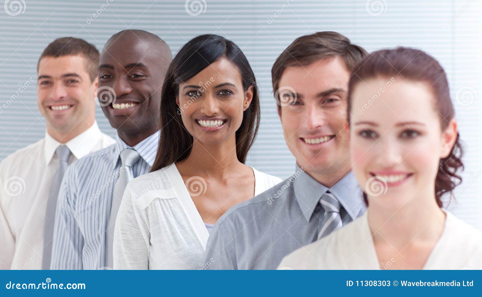 Business team in a line. stock image. Image of face, businesswoman ...