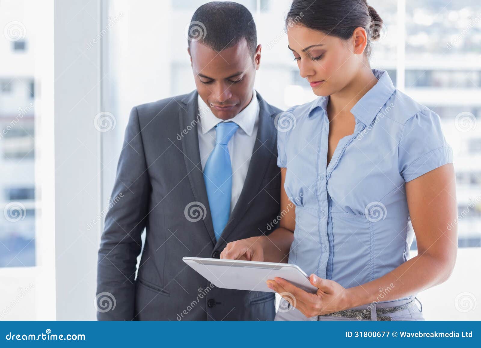 Business Team Looking at Tablet Computer Stock Image - Image of ...